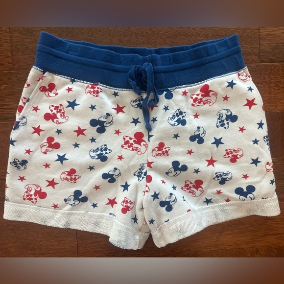 Disney | Shorts | Disney Mickey Minnie Mouse Americana Knit Shorts ...